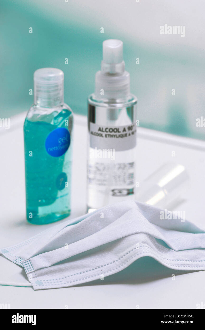 ANTISEPTIC, 90% ALCOHOL AND SURGICAL MASK, PREVENTION AND FIGHT AGAINST ...