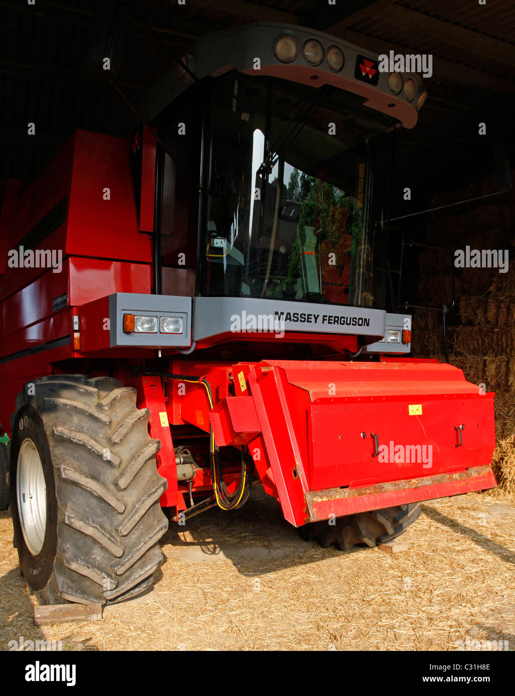 Massey Ferguson combine harvester Stock Photo - Alamy