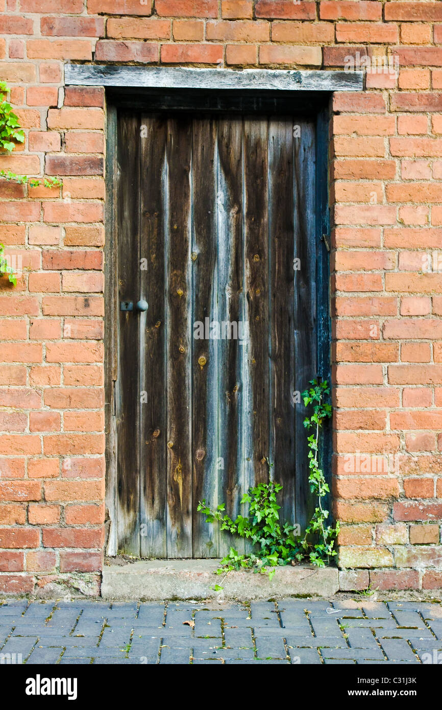 Old rustic wooden door Stock Photo - Alamy