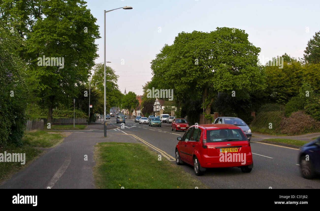 Cars on a main road in Warwick England Stock Photo - Alamy