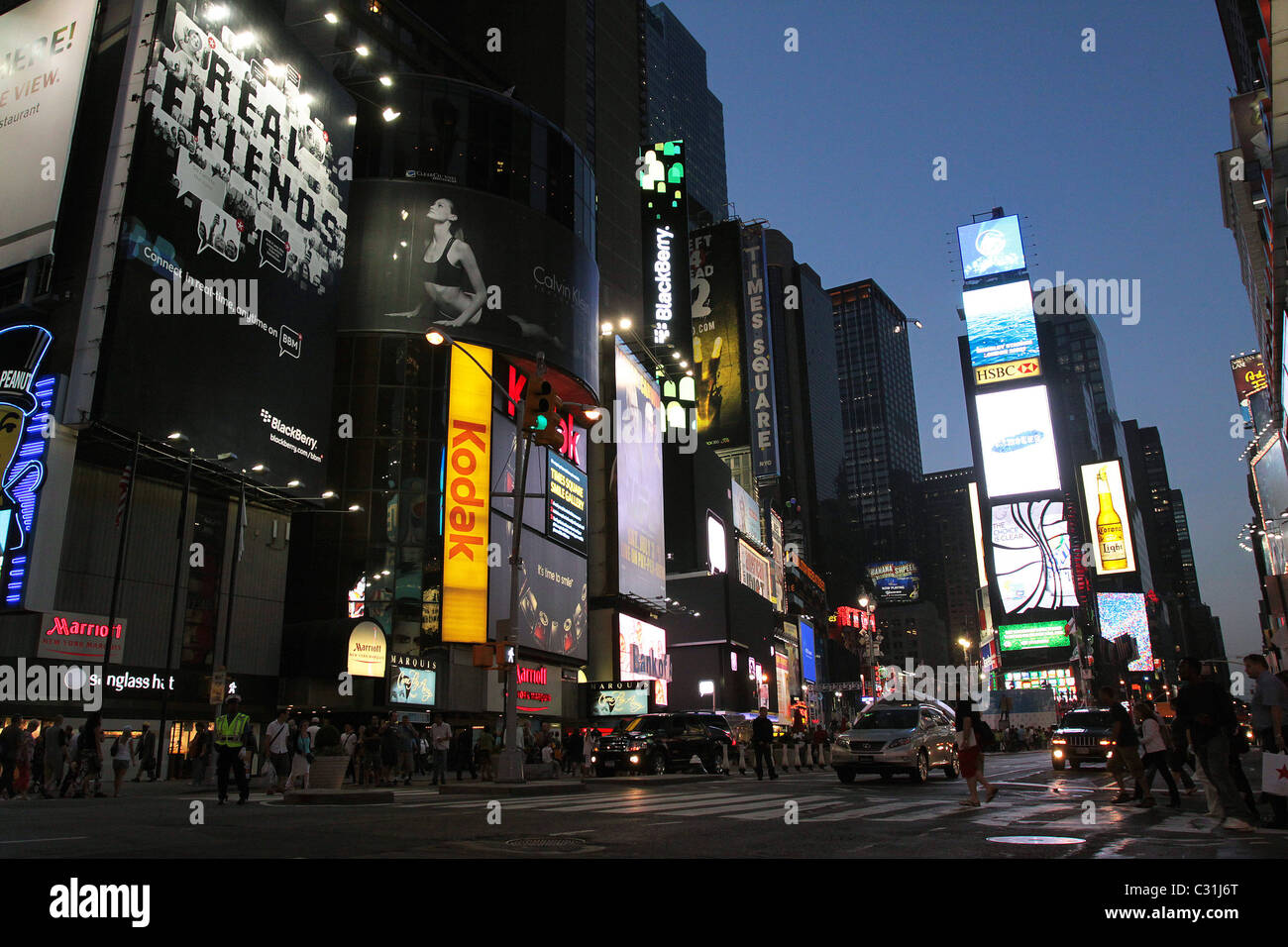 TIMES SQUARE AT NIGHT, MIDTOWN MANHATTAN, NEW YORK CITY, NEW YORK STATE ...