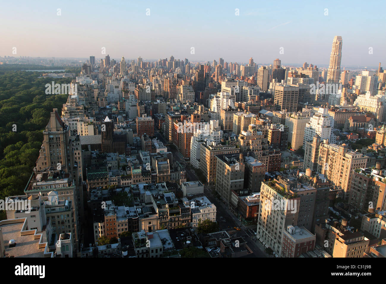 PANORAMIC VIEW OF CENTRAL PARK AND THE UPPER EAST SIDE, MANHATTAN, NEW ...