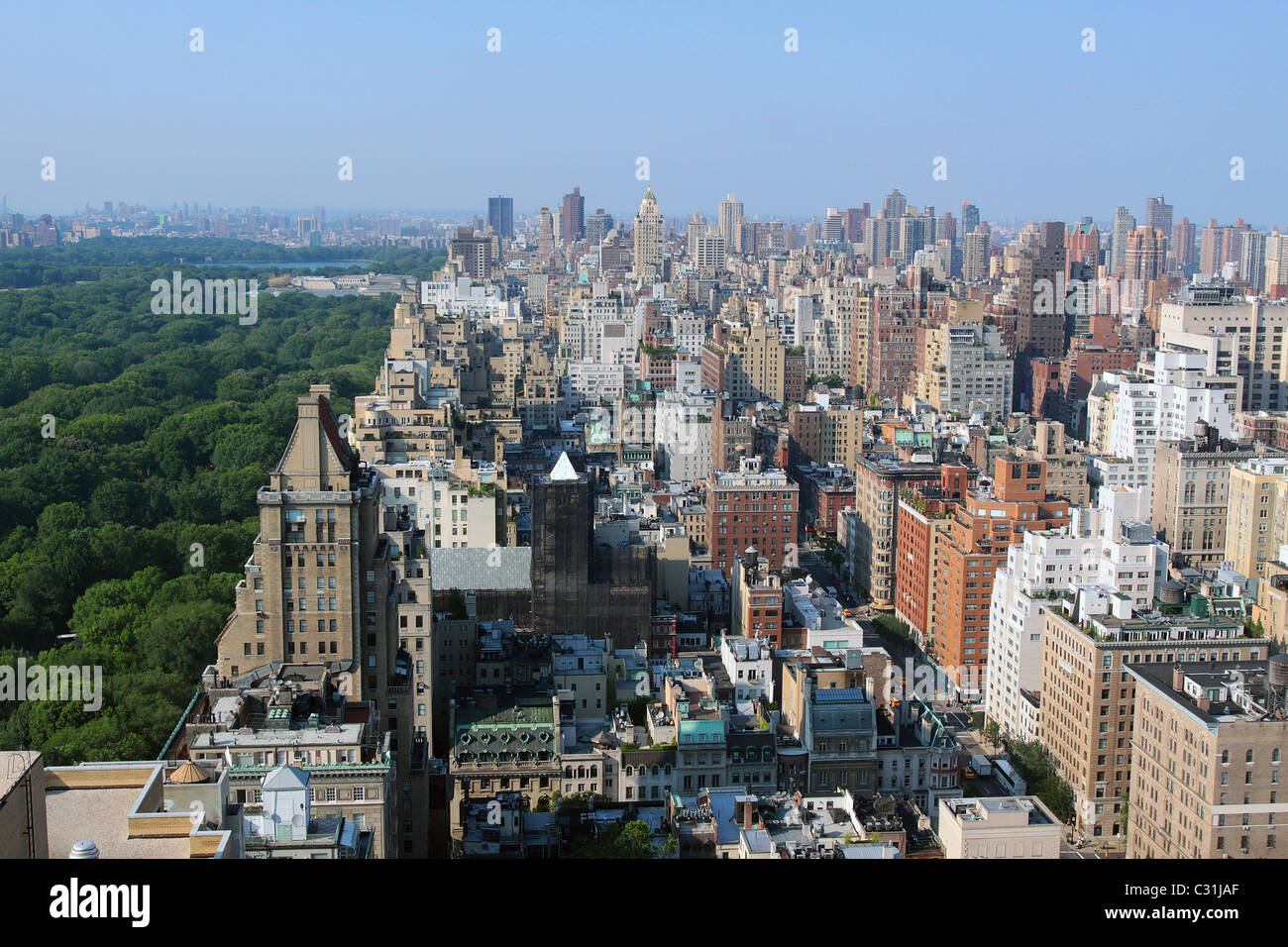 PANORAMIC VIEW OF CENTRAL PARK AND THE UPPER EAST SIDE, MANHATTAN, NEW ...