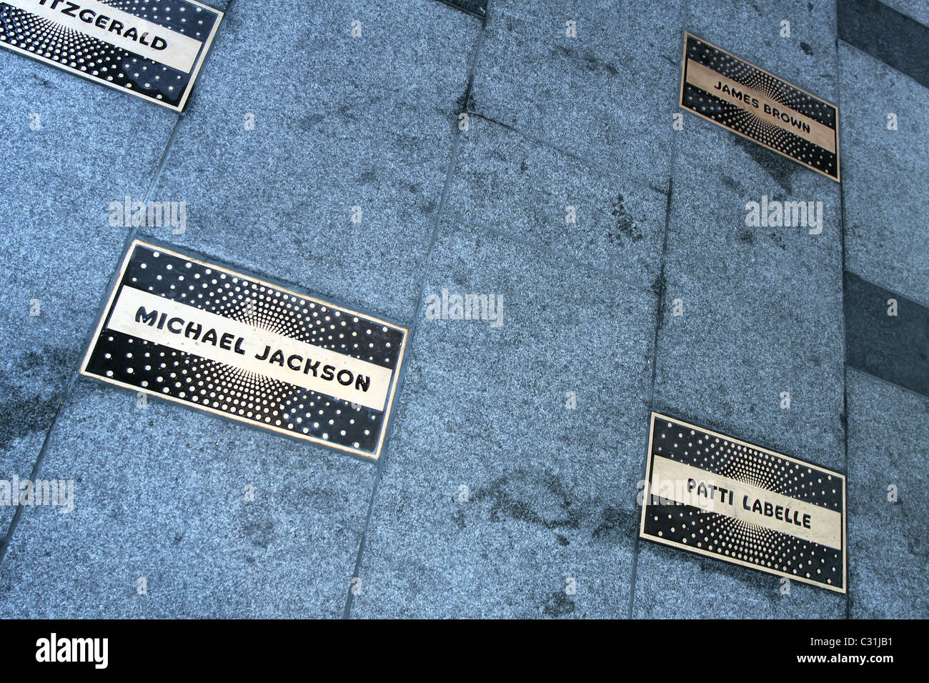 Plaques in homage to black american artists michael jackson hi-res ...