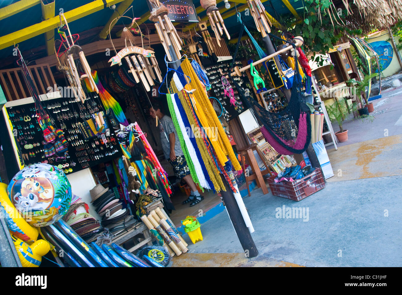 Souvenir shops Samara Costa Rica Stock Photo - Alamy