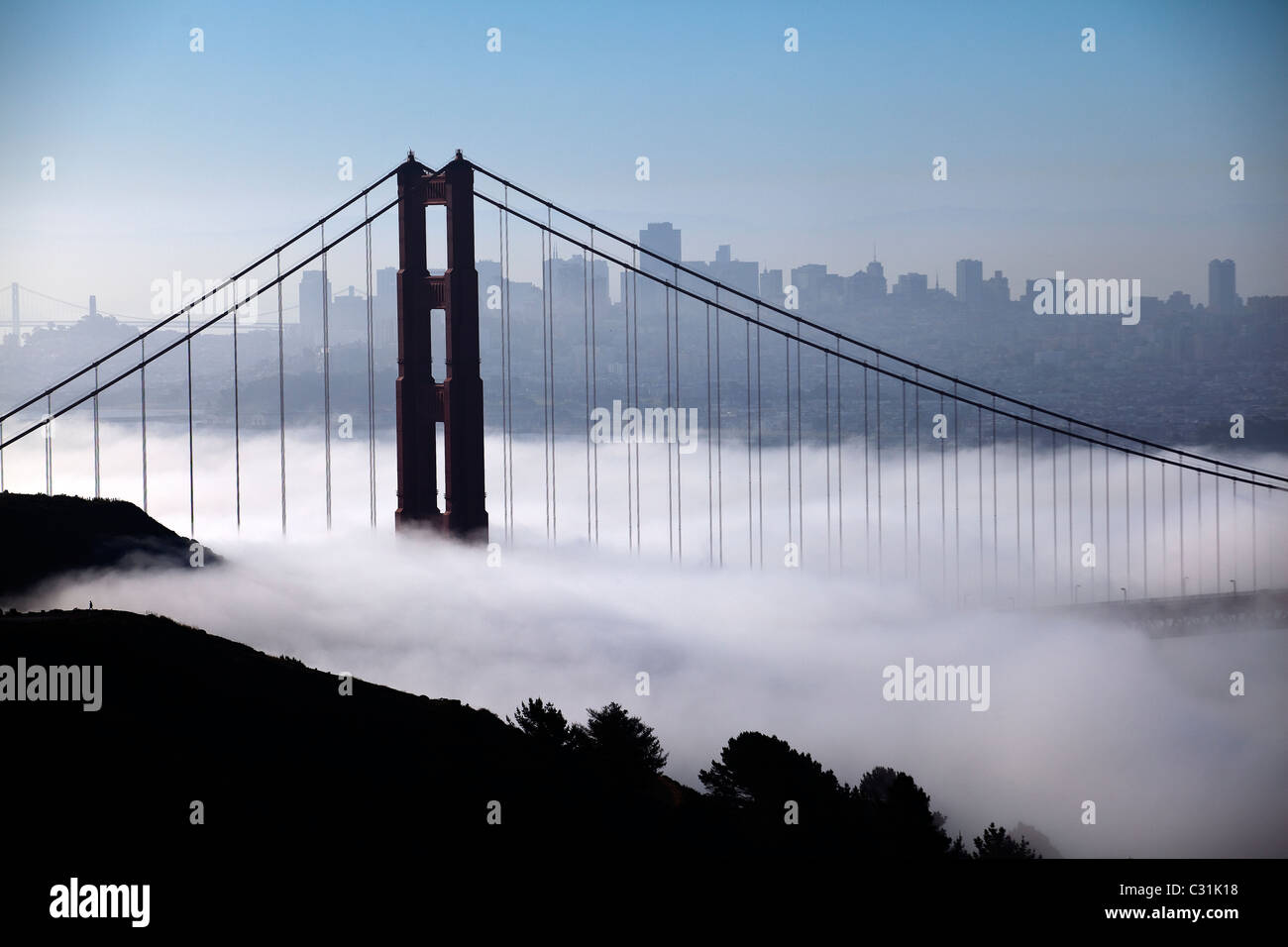 The magnificent and beautiful Golden Gate Bridge in San Francisco ...