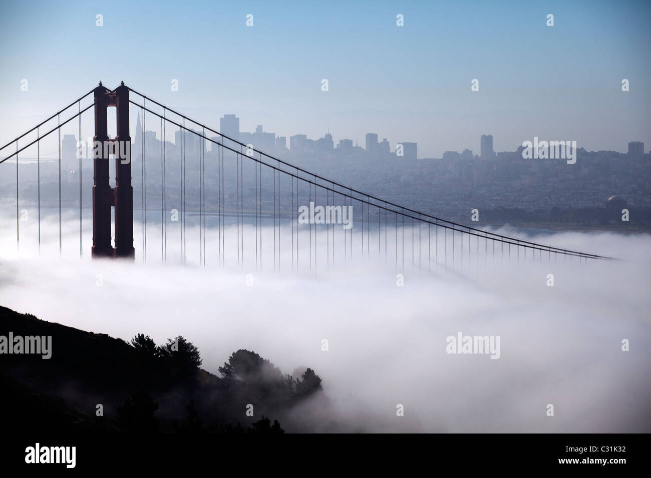 The magnificent and beautiful Golden Gate Bridge in San Francisco ...
