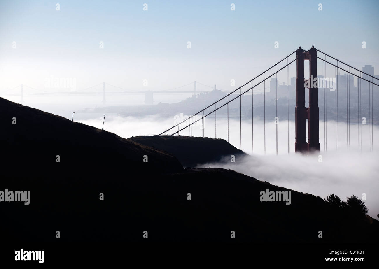 The magnificent and beautiful Golden Gate Bridge in San Francisco ...