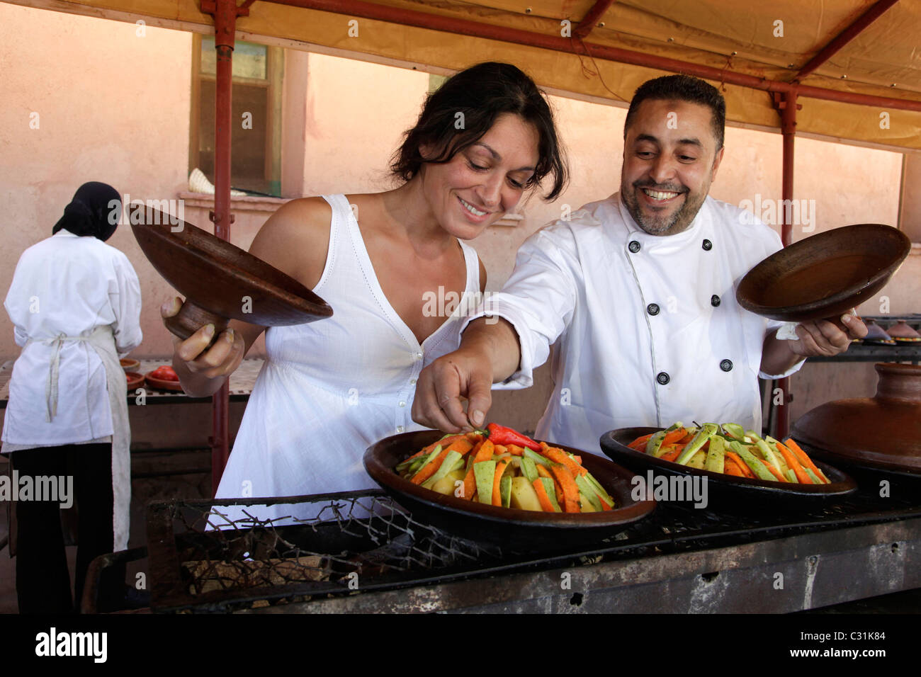 Traditional moroccan cooking classes with berber women hi-res stock ...