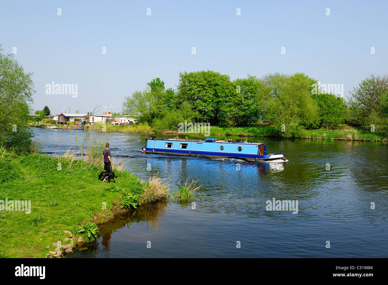 narrowboat river trent Nottingham england uk Stock Photo - Alamy