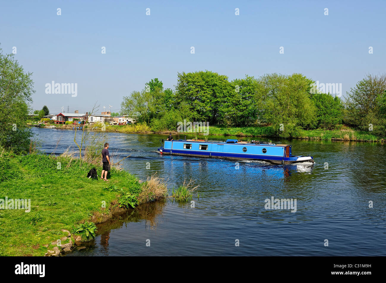 narrowboat river trent Nottingham england uk Stock Photo - Alamy