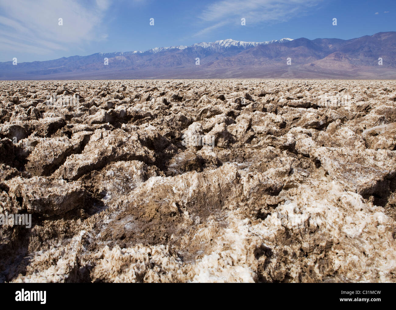 Salt pan, Devils Golf Course, Death Valley, California, USA Stock Photo ...