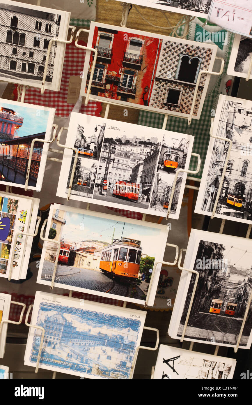 Lisbon Portugal postcards for sale showing the distinctive trams of ...