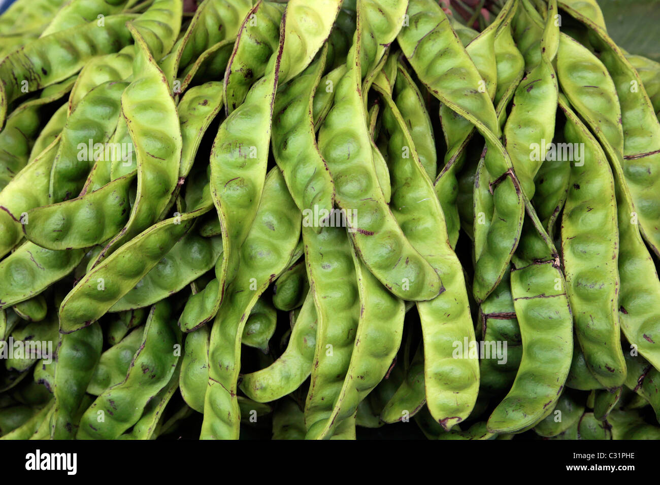 DISPLAY OF RUNNER BEANS, THAILAND, ASIA Stock Photo - Alamy