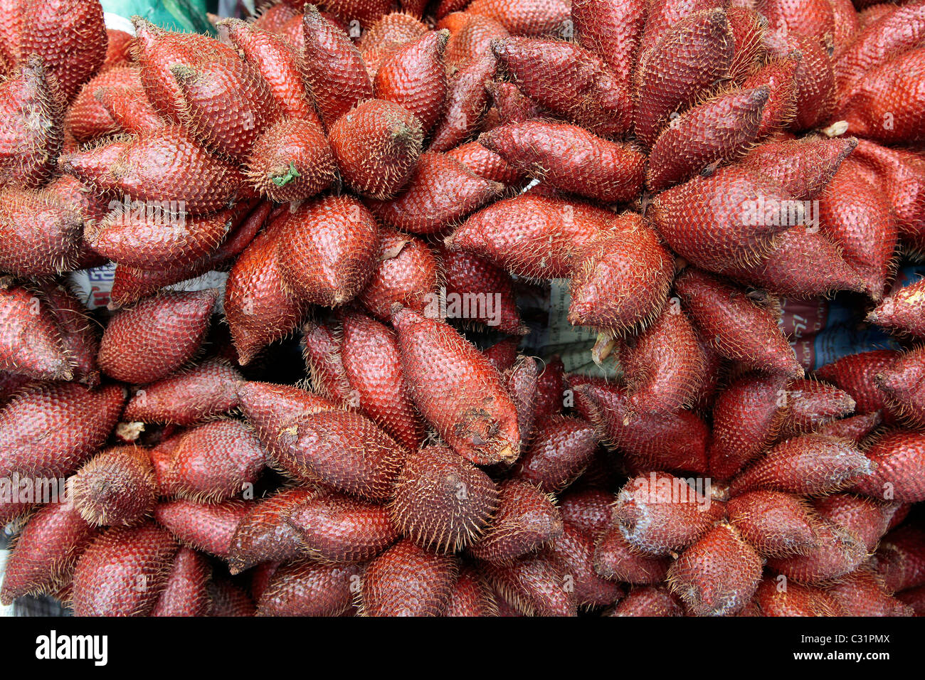 DISPLAY OF SALAKS OR SNAKE FRUIT, THAILAND, ASIA Stock Photo - Alamy