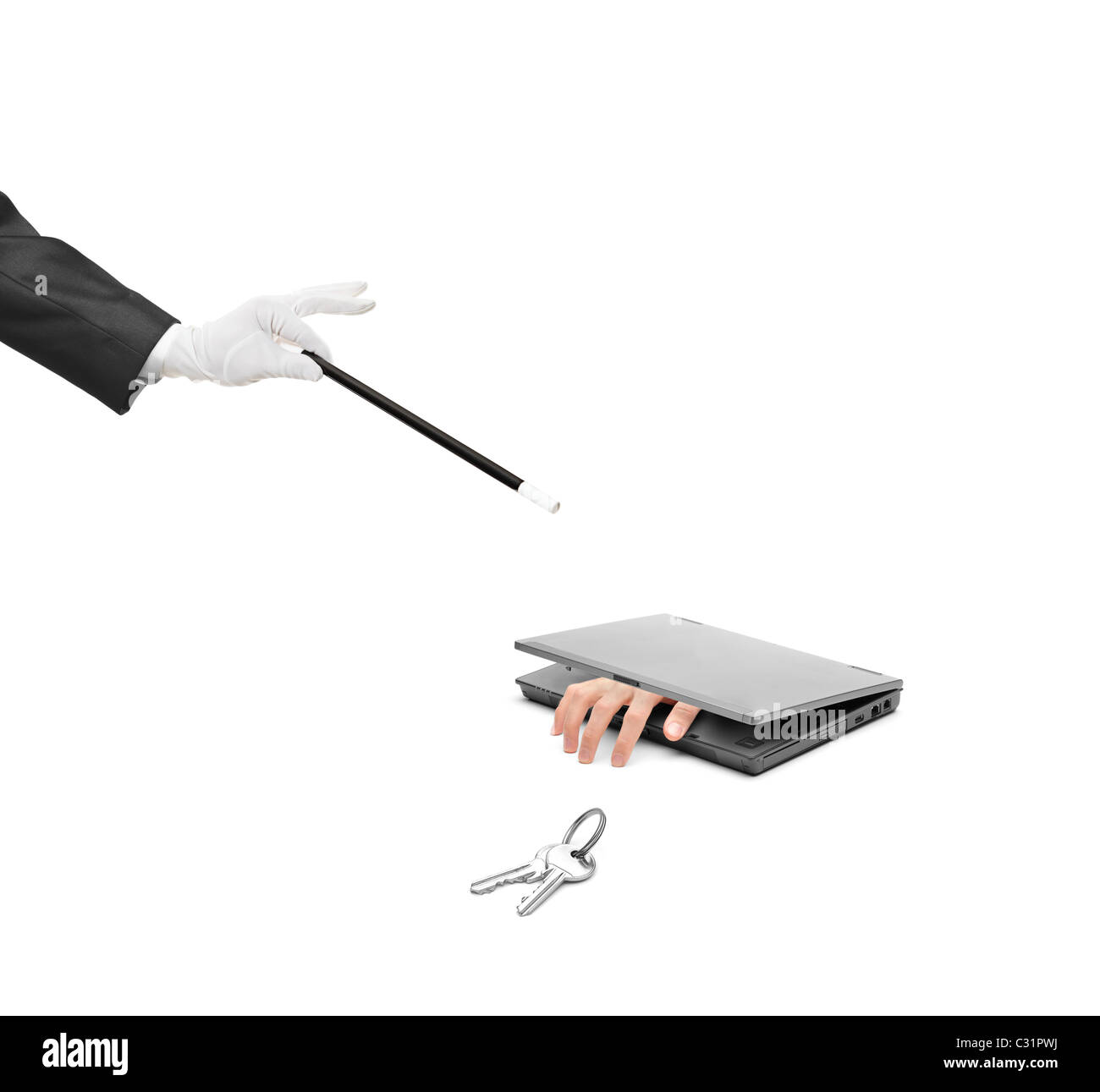 Hand holding magic wand isolated hi-res stock photography and images ...