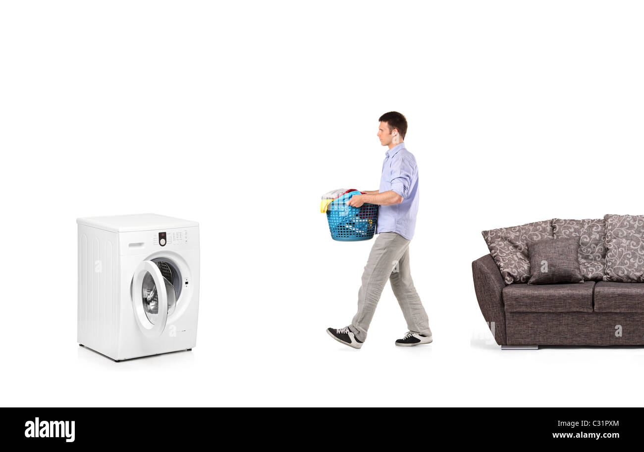 Carrying washing machine Cut Out Stock Images & Pictures - Alamy