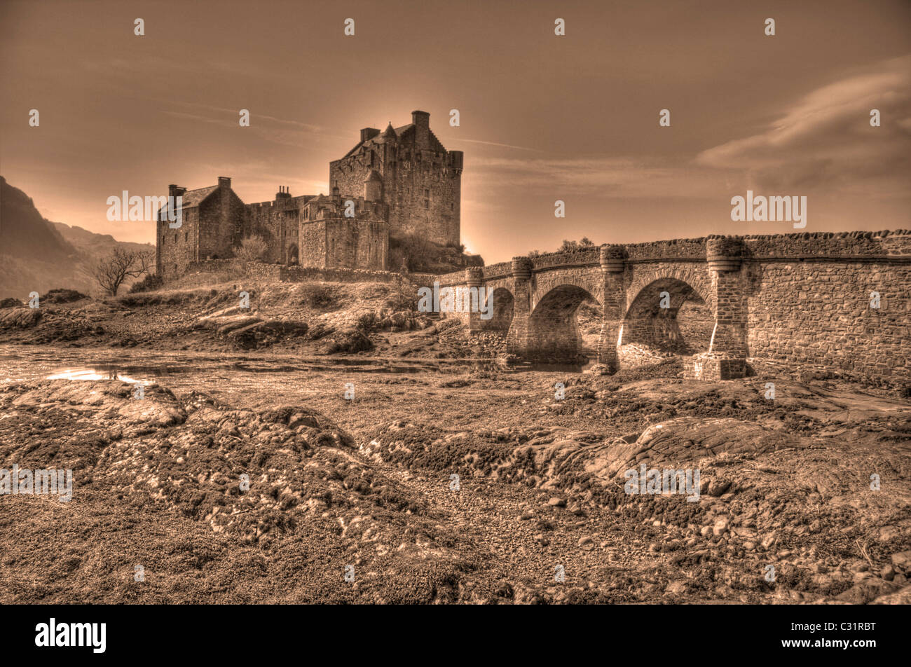 Sepia castle hi-res stock photography and images - Alamy
