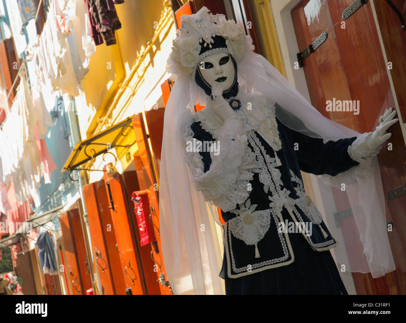 Masked person at Venice Carnival 2011 Stock Photo - Alamy