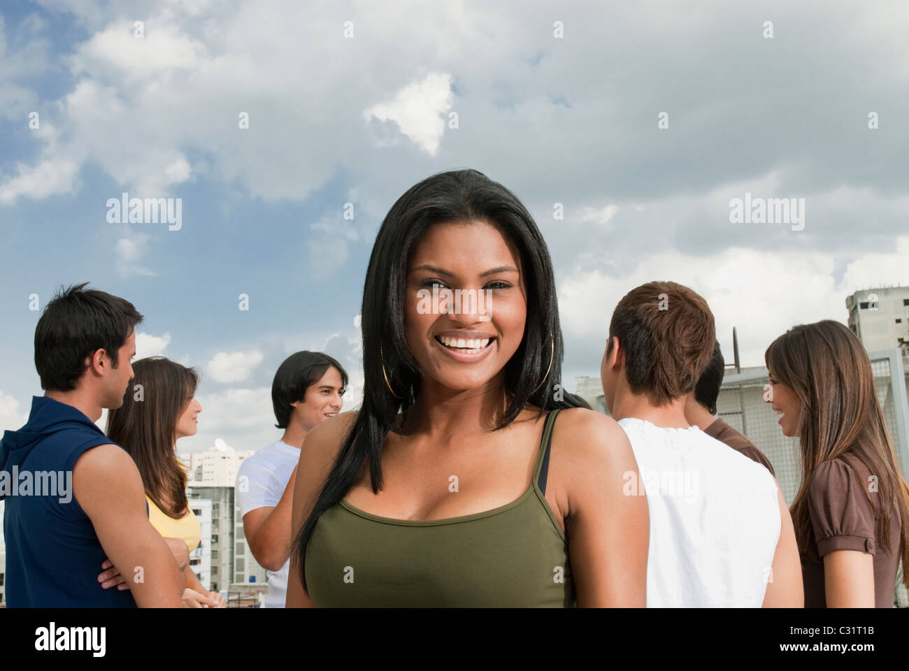 Crowd young people hanging out hi-res stock photography and images - Alamy