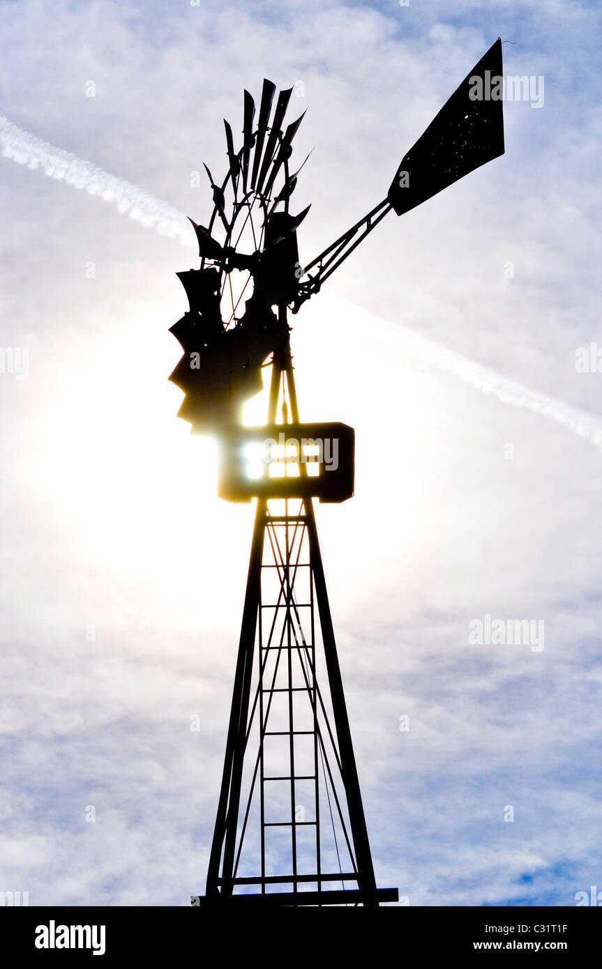 wind mill on farm in Colorado Stock Photo - Alamy