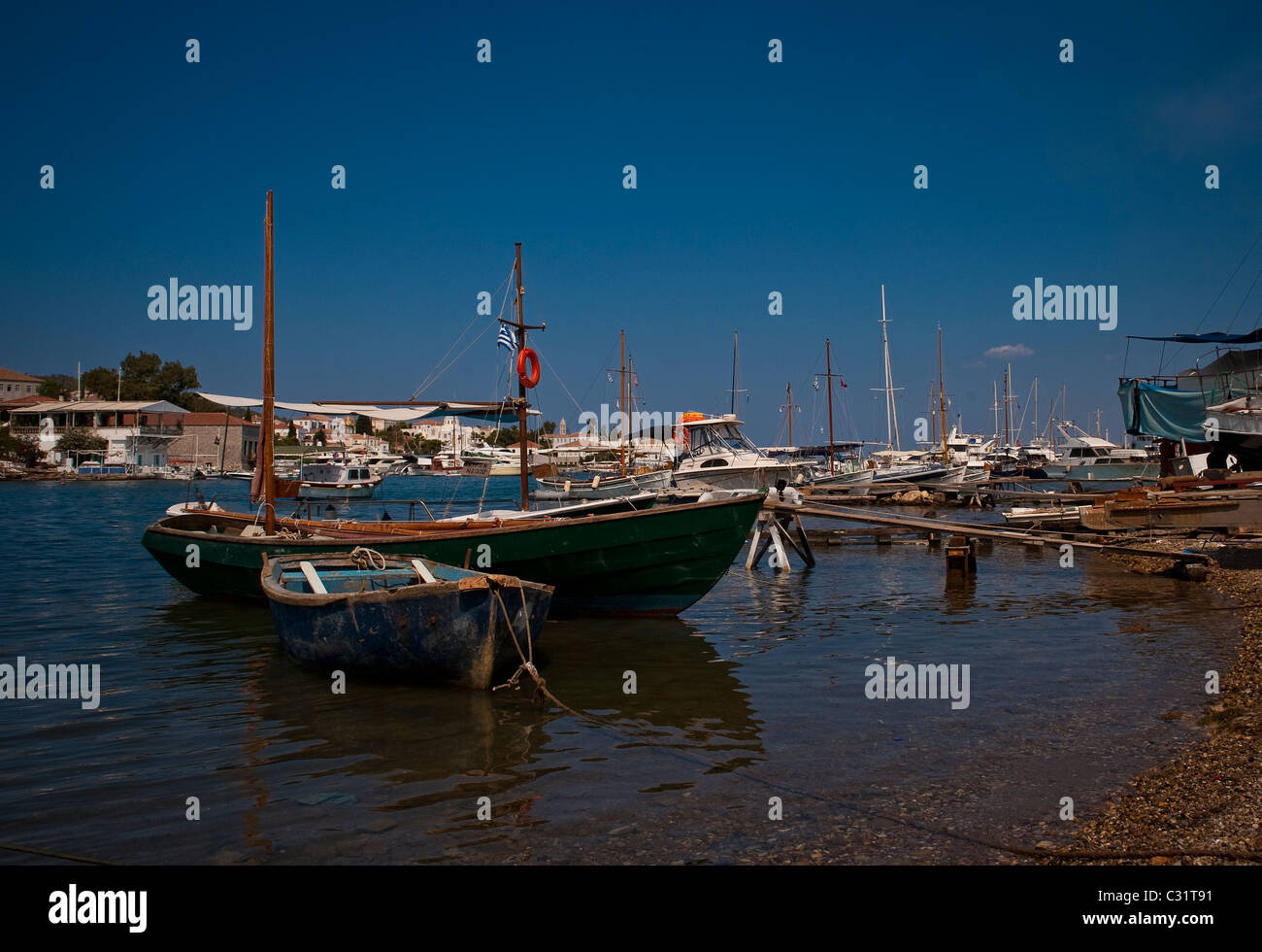 Spetses old port hi-res stock photography and images - Alamy