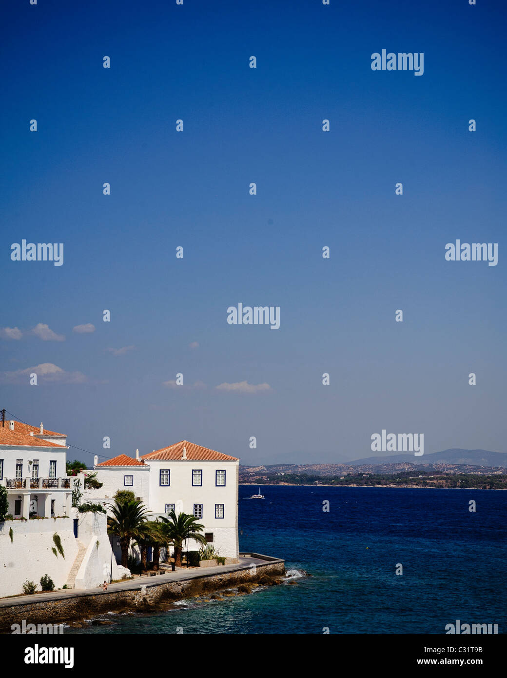 View of Spetses island Stock Photo - Alamy