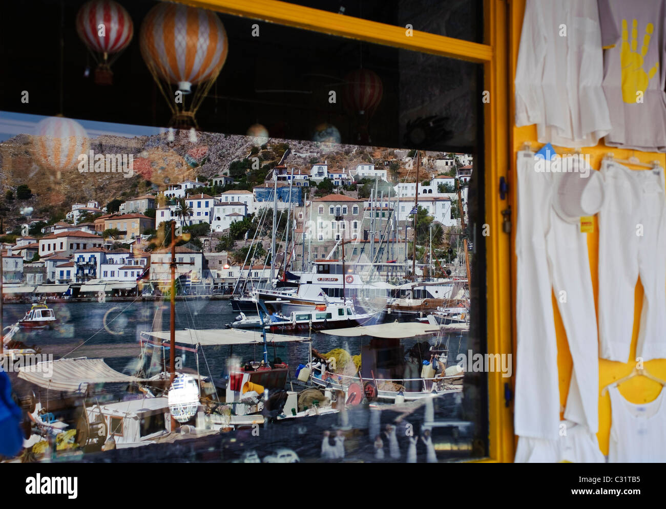 Reflection in shop window Stock Photo - Alamy