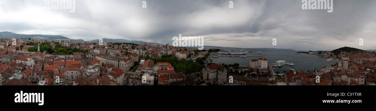 Bird's-eye view of Split Stock Photo - Alamy