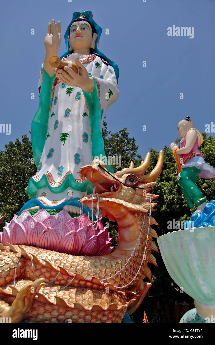 THE MONUMENTAL STATUE OF THE CHINESE GODDESS GUAN YIN, BUDDHIST TEMPLE ...