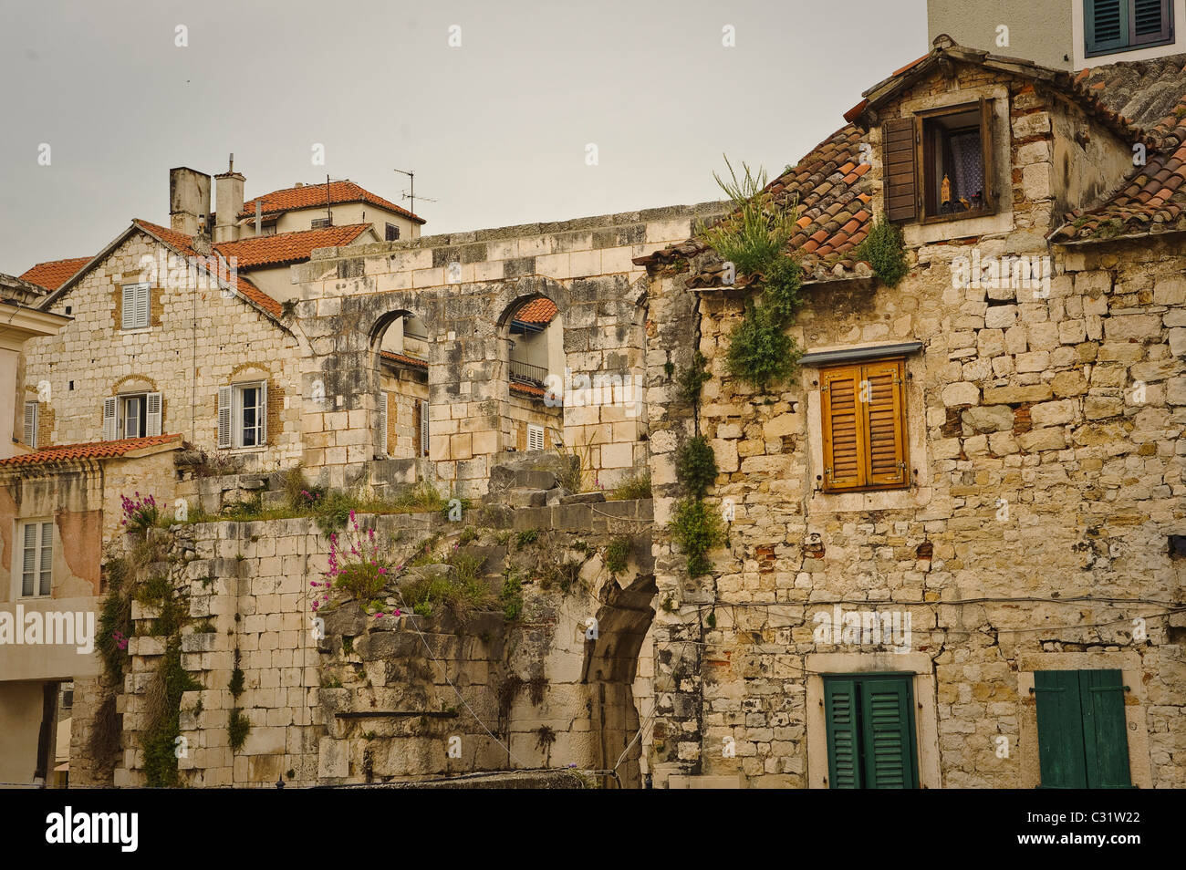 View of old town Split Stock Photo - Alamy