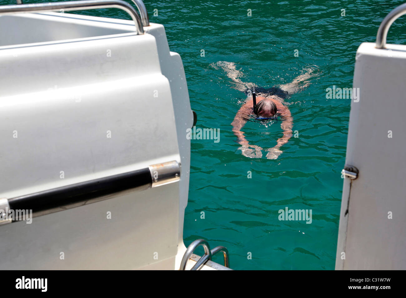 DEEP SEA DIVING WITH GOGGLES AND SNORKEL OFF OF KHO THALU ISLAND, KHO ...