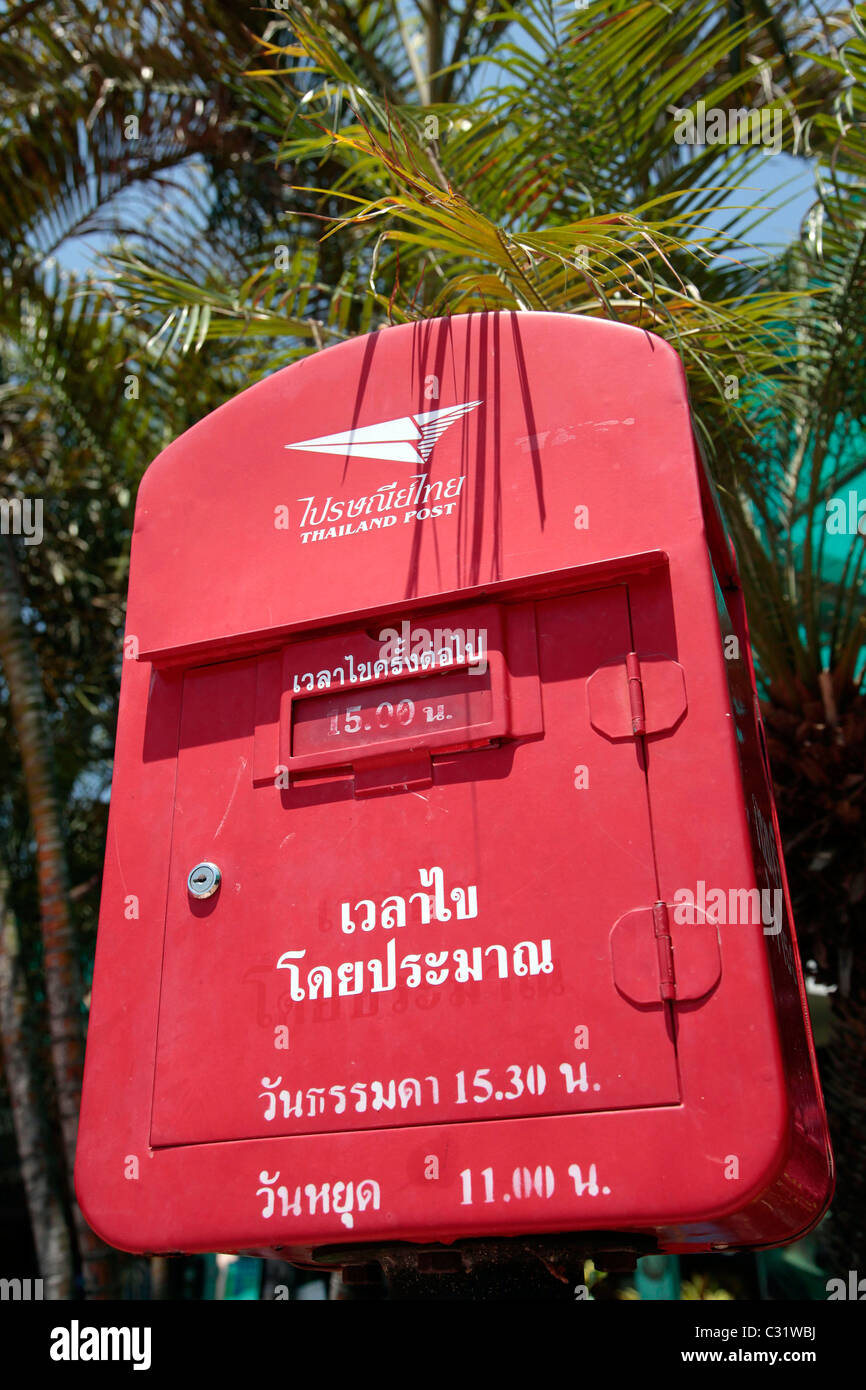 THAI POSTAL SERVICE LETTER BOX, THAILAND, ASIA Stock Photo - Alamy