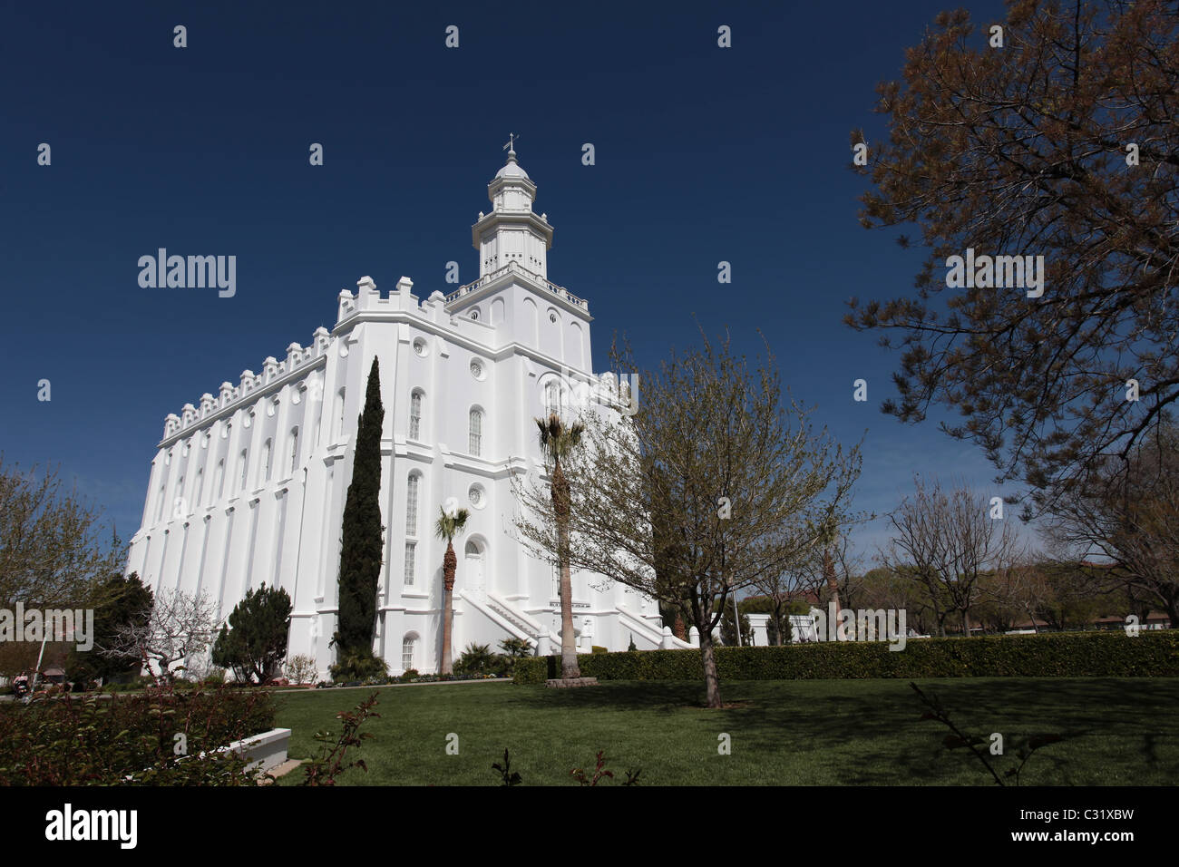 Temple LDS Mormon in St George, Utah. Christian religion. Church of ...