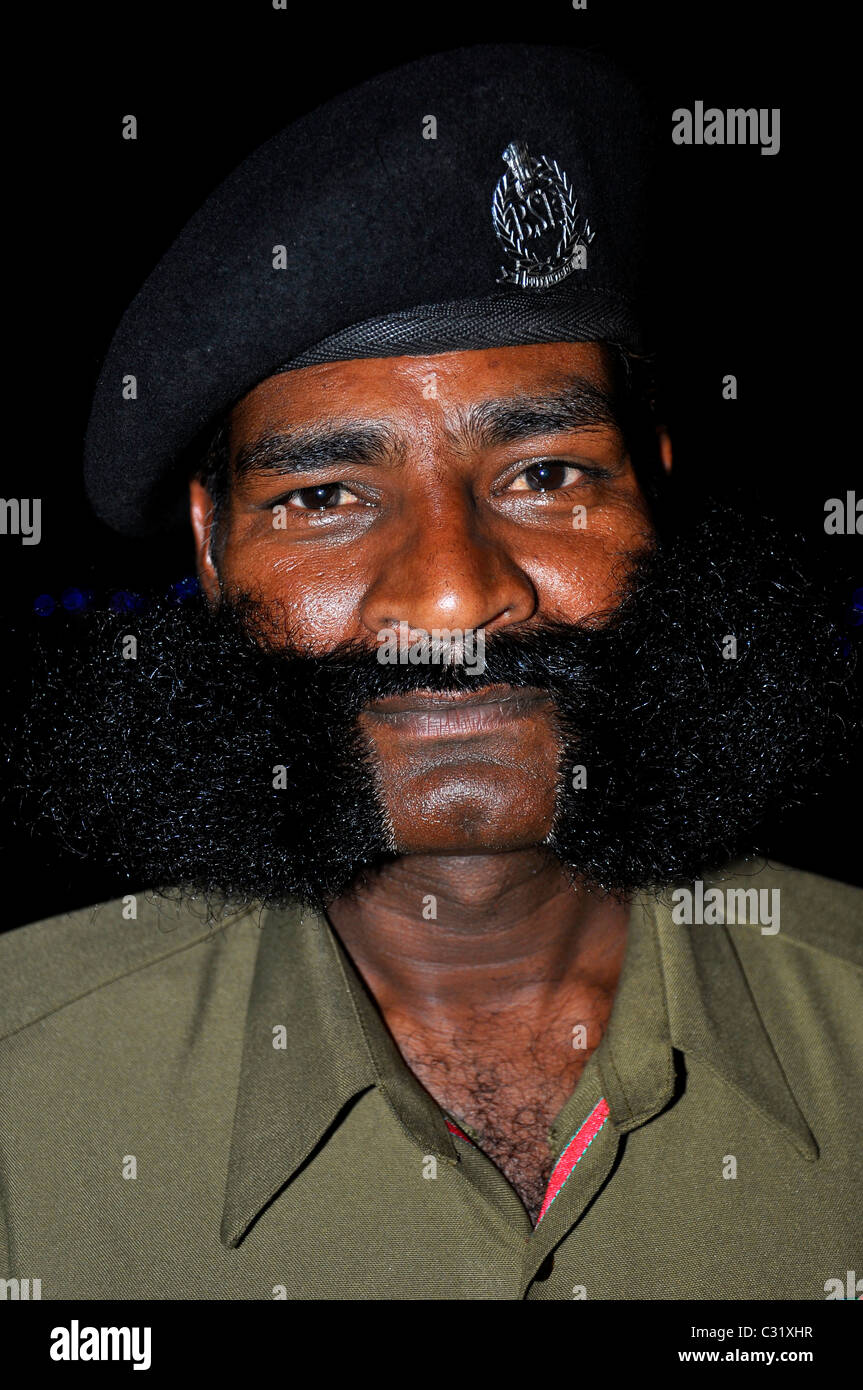 Moustache of an indian cop Stock Photo - Alamy