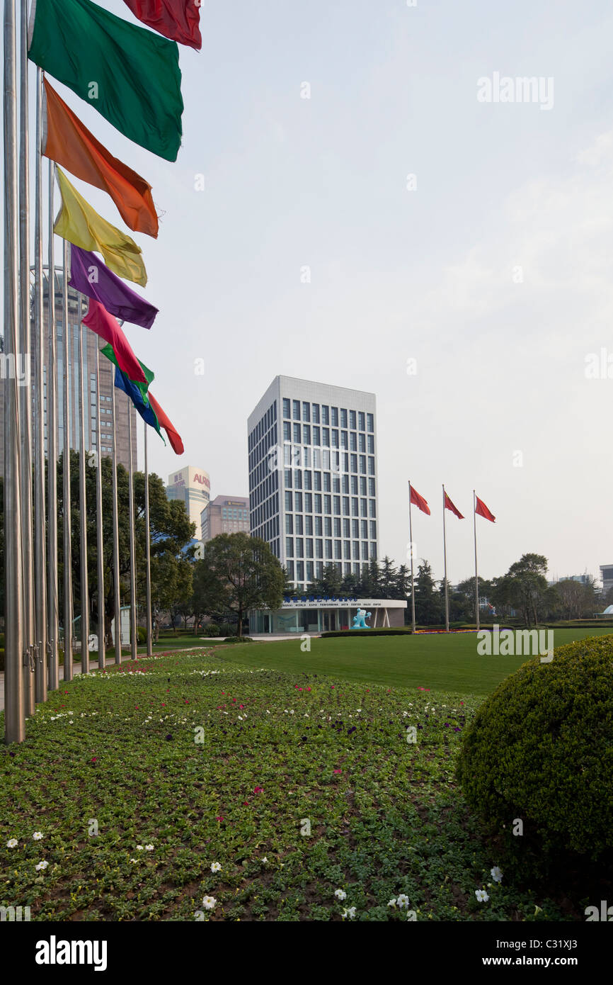 Flags shanghai china asia hi-res stock photography and images - Alamy
