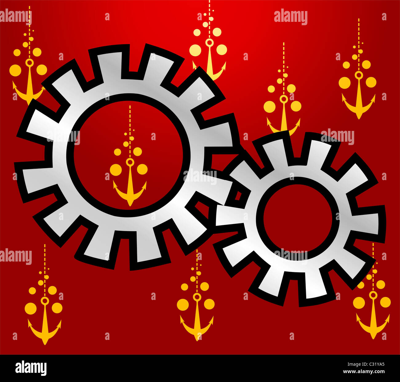 mechanic wheel gears Stock Photo - Alamy