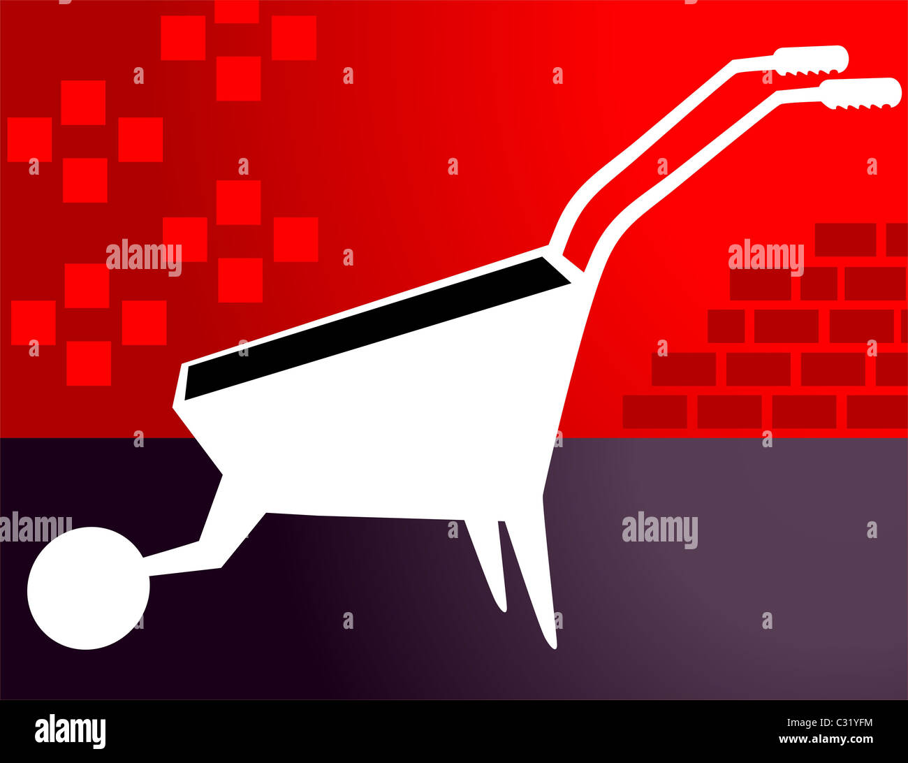 Wheel barrow illustration hi-res stock photography and images - Alamy
