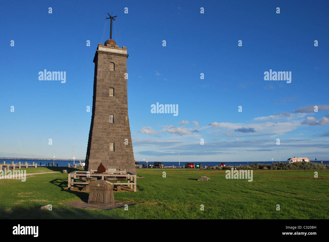 The Time Ball Tower, Point Gellibrand sea front at Williamstown ...