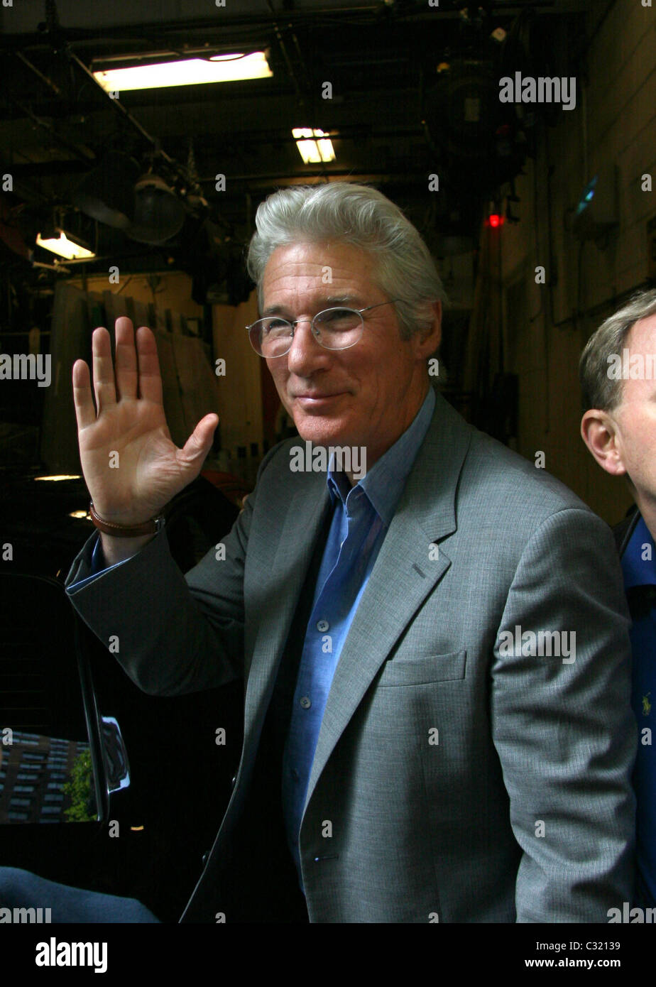 Richard Gere leaving ABC studios after appearing on 'Live with Regis ...