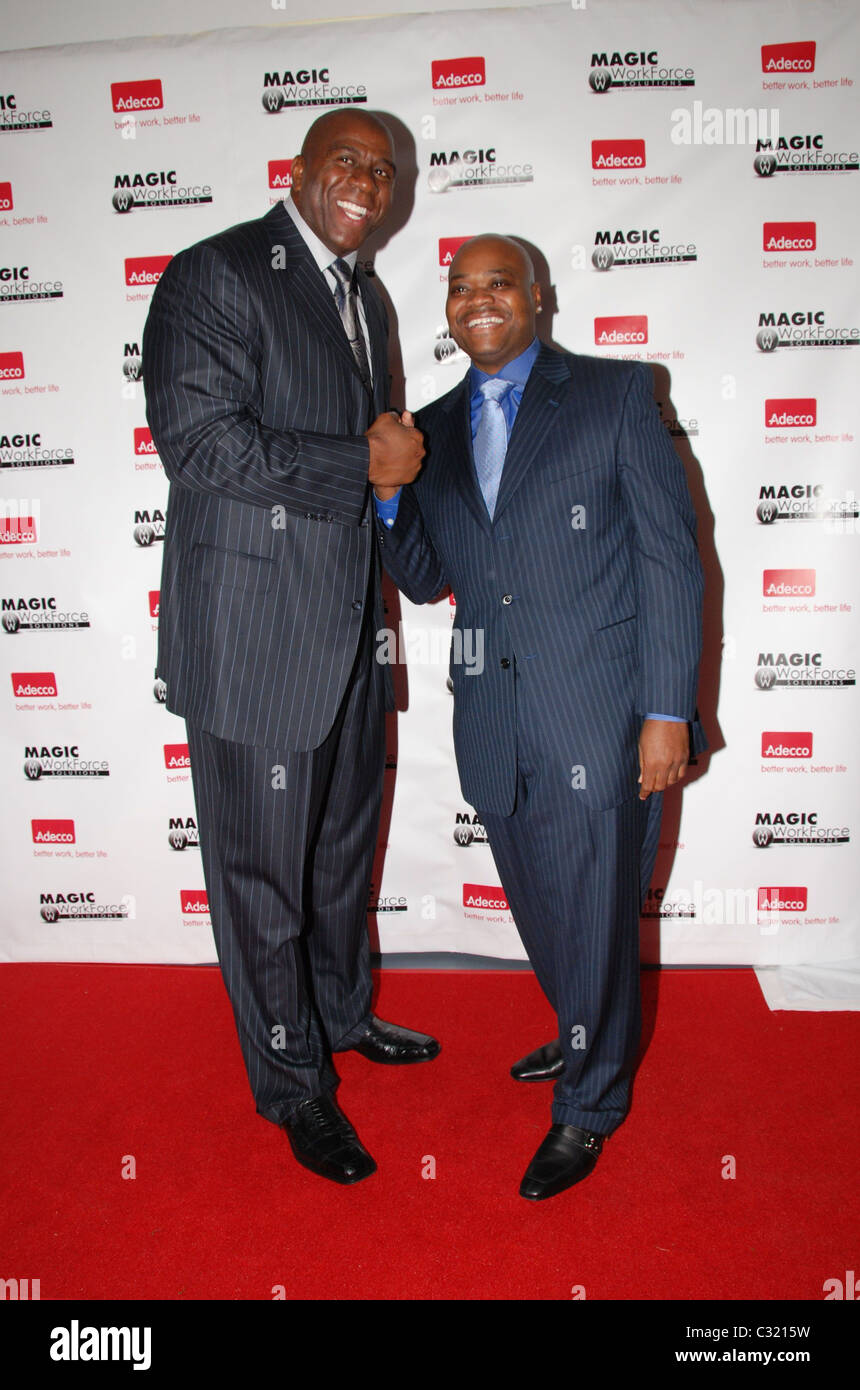 Earvin Magic Johnson and Phil Robinson Magic Workforce Solutions ...