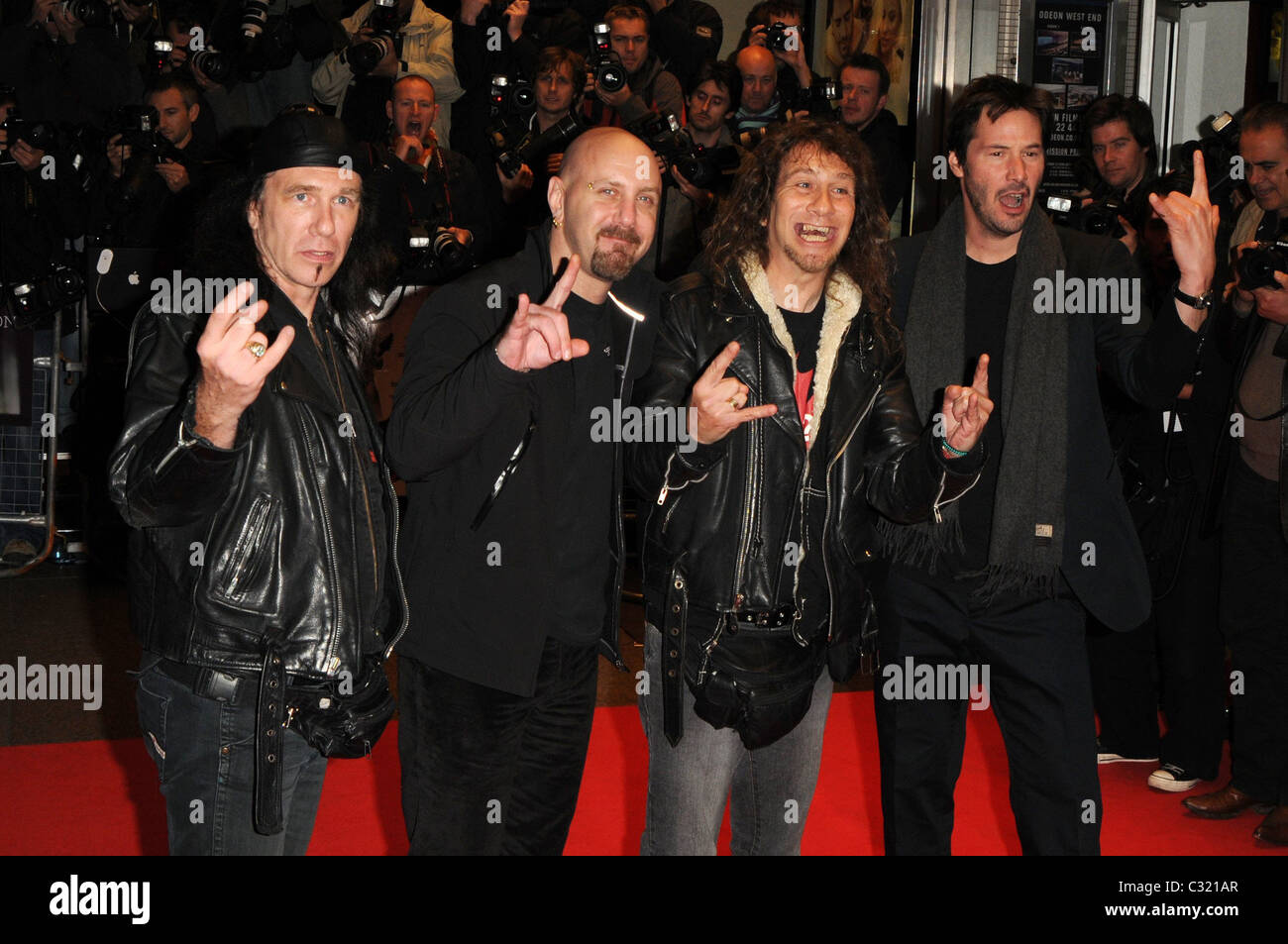 Robb Reiner, Steve 'Lips' Kudlow Glenn Five of Anvil and Keanu Reeves ...