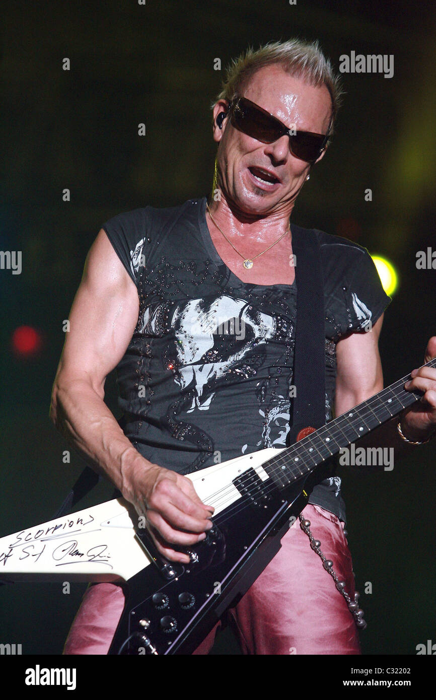 Rudolf Schenker Rock group Scorpions performing at the Queen's Park ...