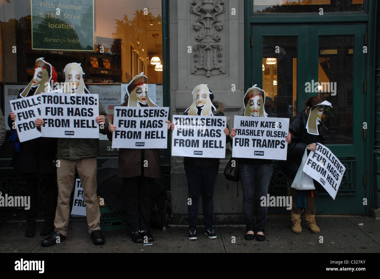 PETA stages a demonstration in front of Barnes & Noble where Mary Kate ...