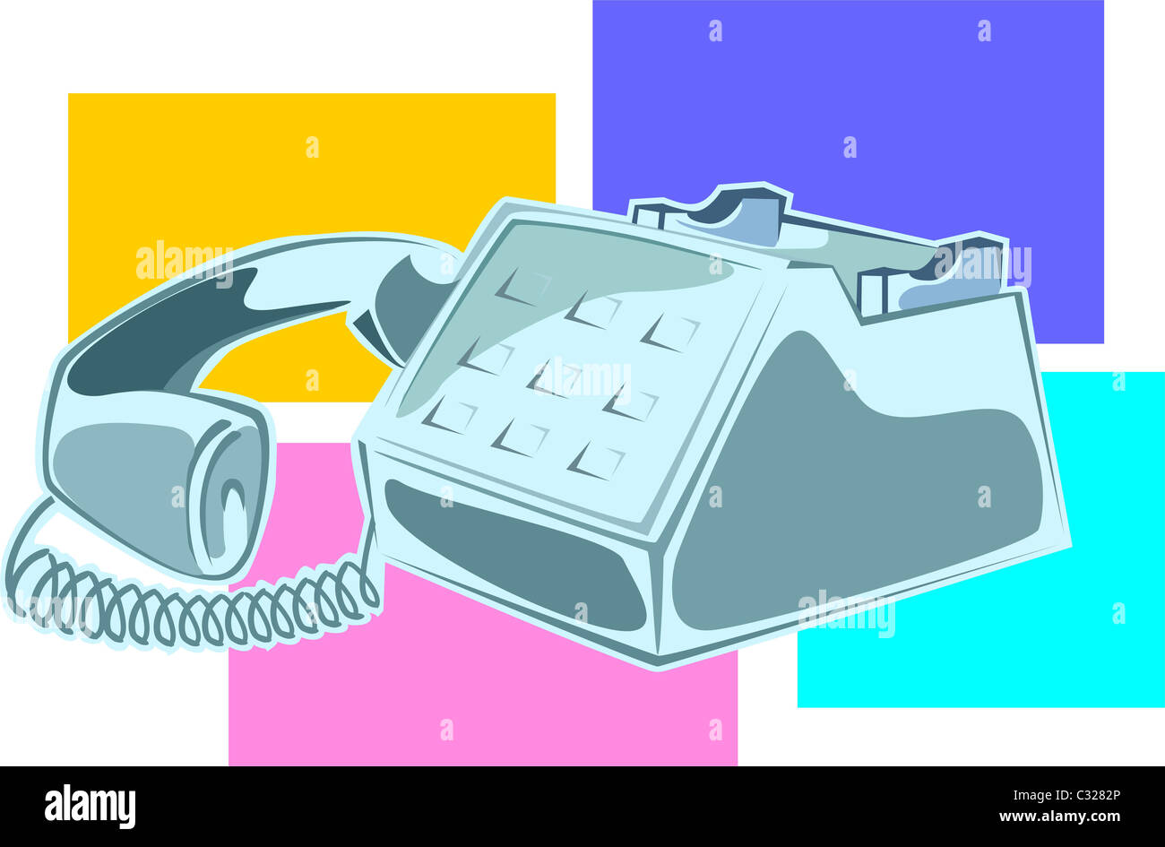 telephone with receiver side Stock Photo - Alamy