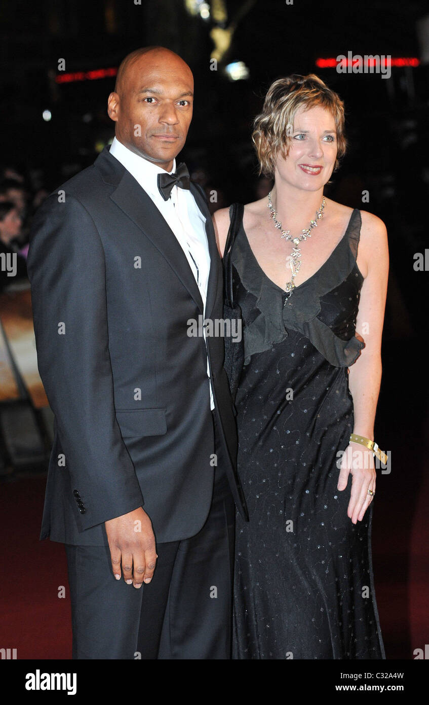 Colin Salmon and guest The World premiere of the new James Bond movie ...