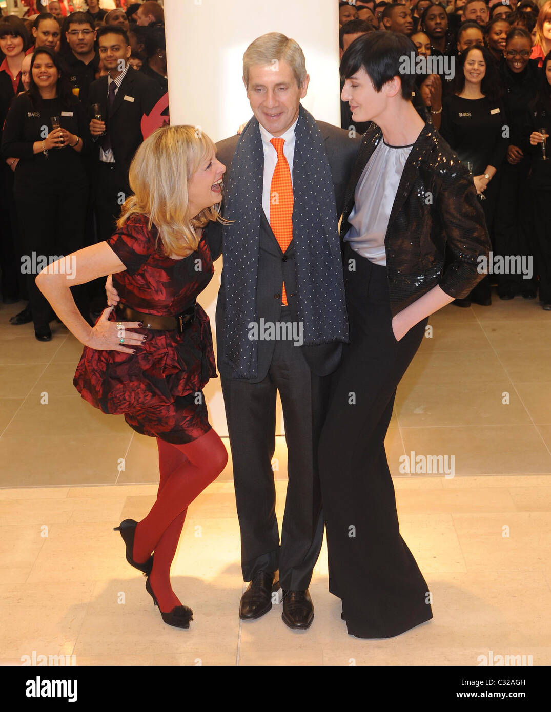 Twiggy, Stuart Rose and Erin O'Connor open Marks & Spencers at the ...
