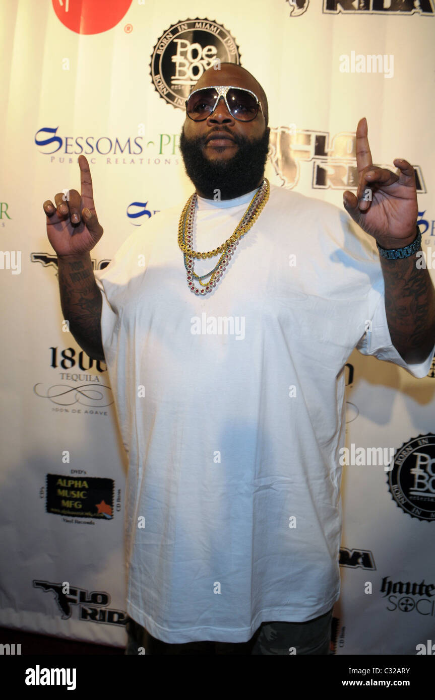 Rick Ross arrives to Flo Rida's birthday celebration at Cameo Nightclub ...