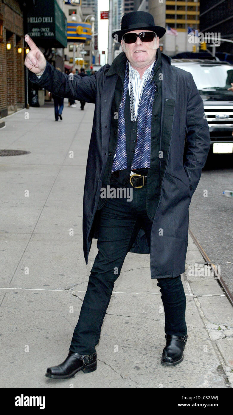 Martin Chambers outside the Ed Sullivan Theater for the 'Late Show With ...