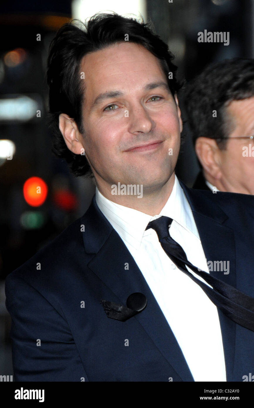 Paul Rudd outside the Ed Sullivan Theatre for the 'Late Show With David ...